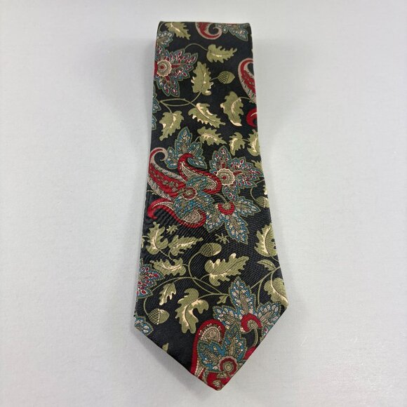 bill blass | Accessories | Bill Blass Black Floral Mens Tie 4 X 6 ...